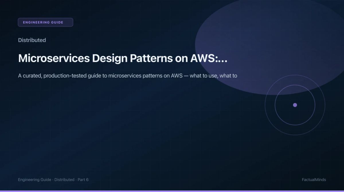 Microservices Design Patterns on AWS (2026 Production Guide)